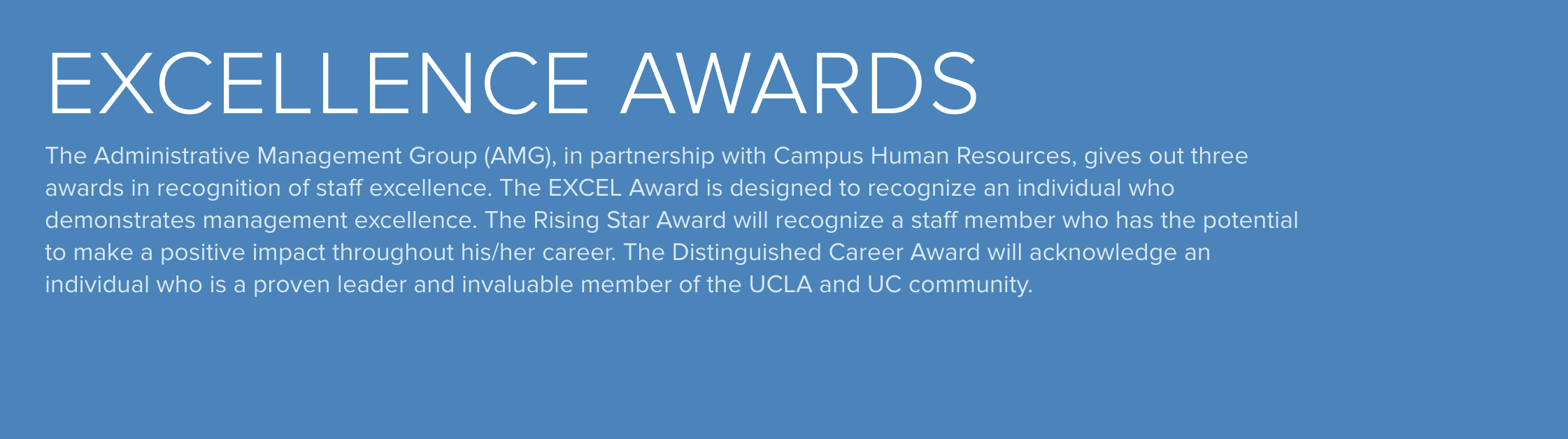 UCLA AMG Excel Award Winners | Administrative Management Group (AMG)